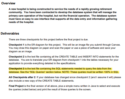Solved verview A new hospital is being constructed to | Chegg.com