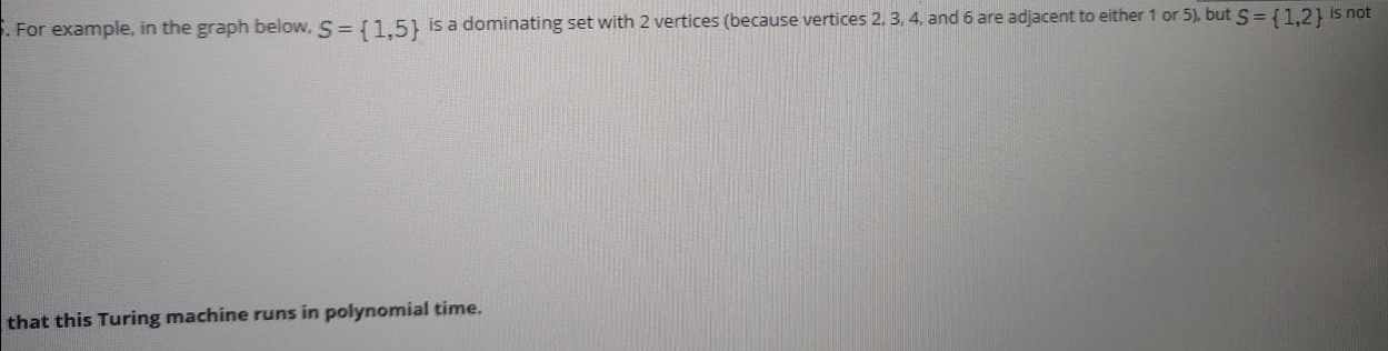 Solved A dominating set s is a subset of vertices of a graph | Chegg.com
