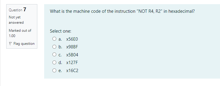 Solved What is the instruction of the machine code x2209? | Chegg.com
