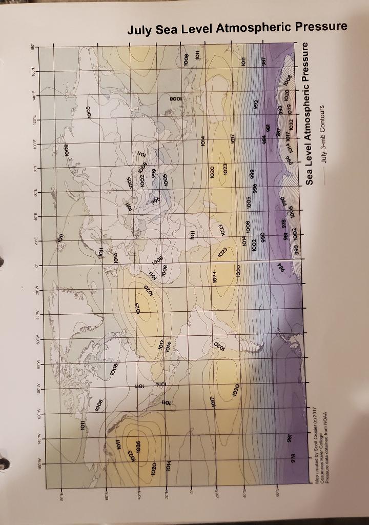 Section 6: Air Pressure and Temperature Map Analysis | Chegg.com