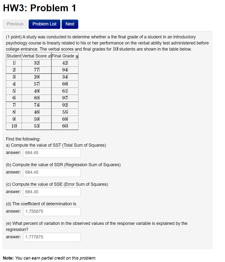 Solved HW3: Problem 1 Previous Problem List Next (1 point) A | Chegg.com