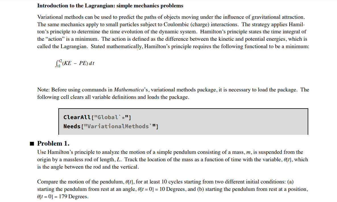 Solved Use mathematica language for the solution | Chegg.com