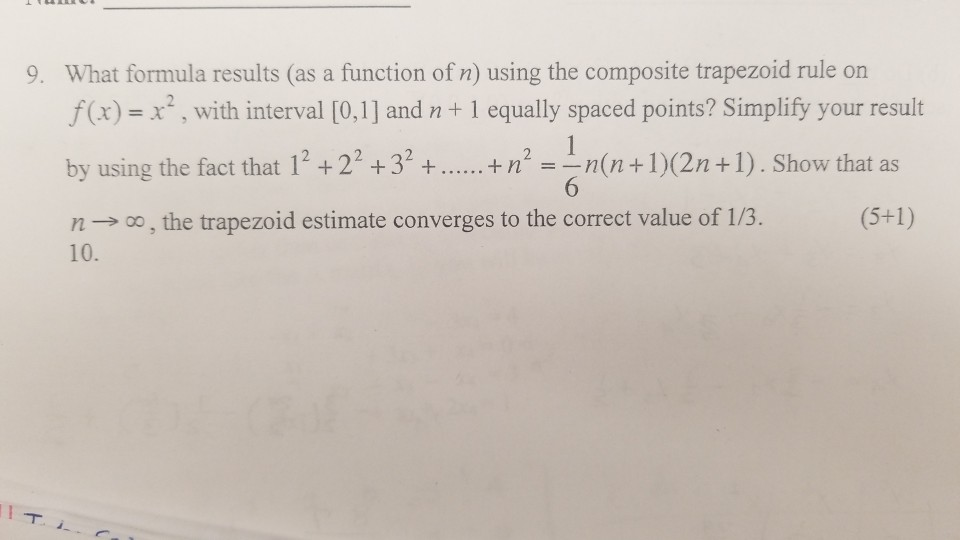 Solved What formula results (as a function of n) using the | Chegg.com