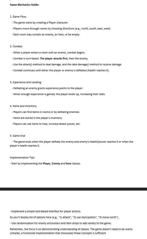 Solved python1. ﻿Game Flow:- ﻿The game starts by creating a | Chegg.com