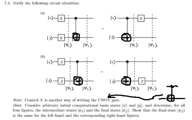 7.4. Verify the following circuit identities: Note: | Chegg.com