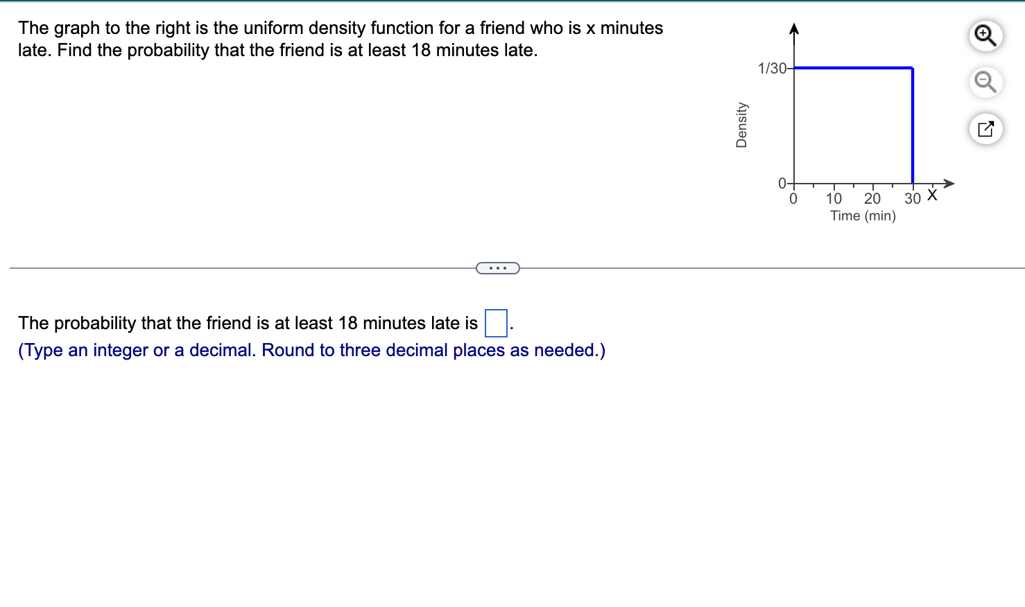Solved The graph to the right is the uniform density | Chegg.com