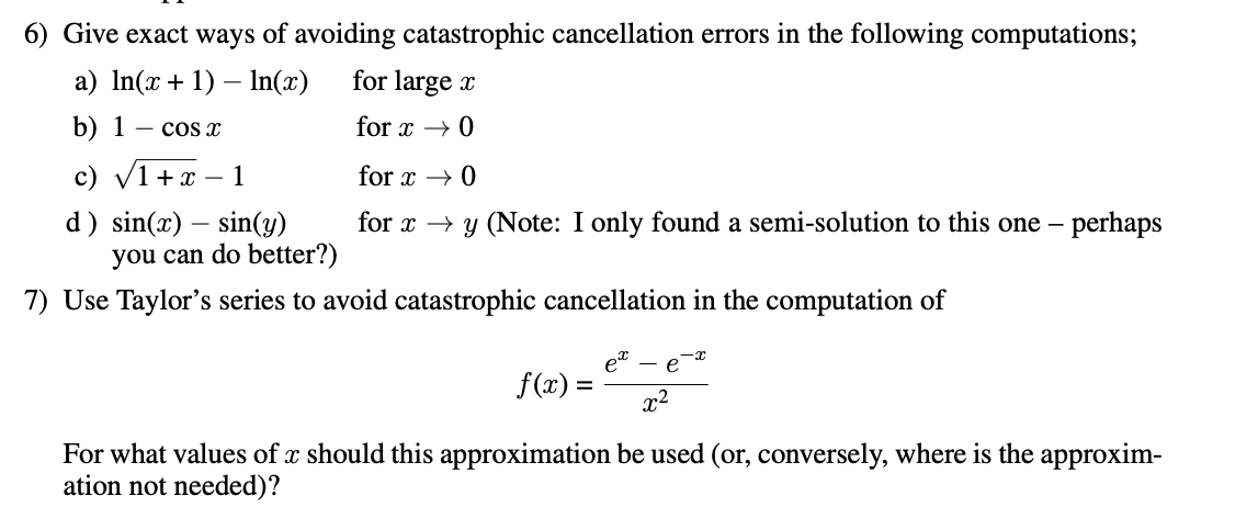 Solved - COST 6) Give exact ways of avoiding catastrophic | Chegg.com
