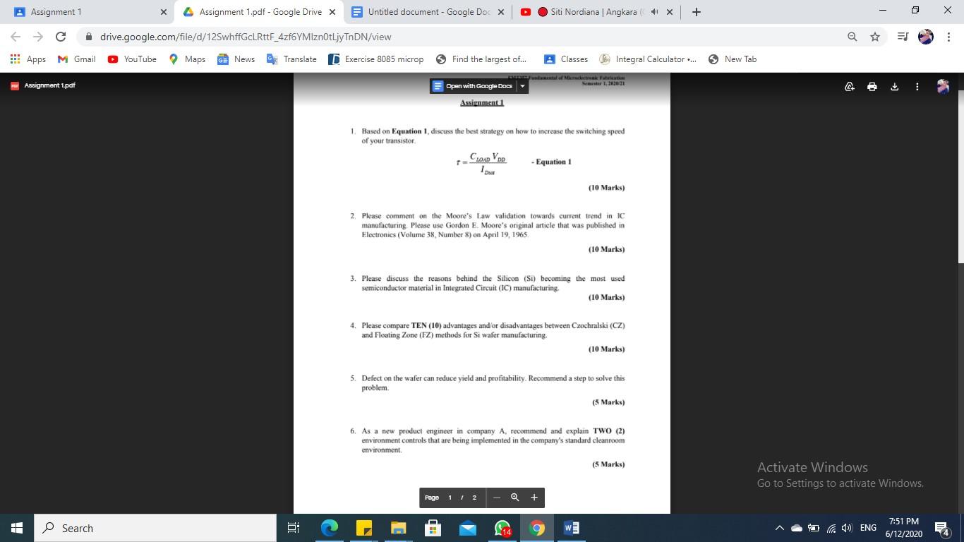 Assignment 1. Based on Fquation 1. discuss the best | Chegg.com