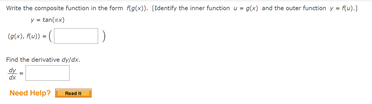 Solved Write the composite function in the form f(g(x)). | Chegg.com