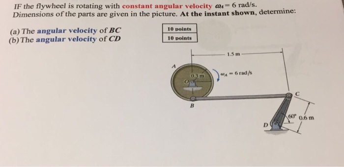 Solved IF the flywheel is rotating with constant angular | Chegg.com