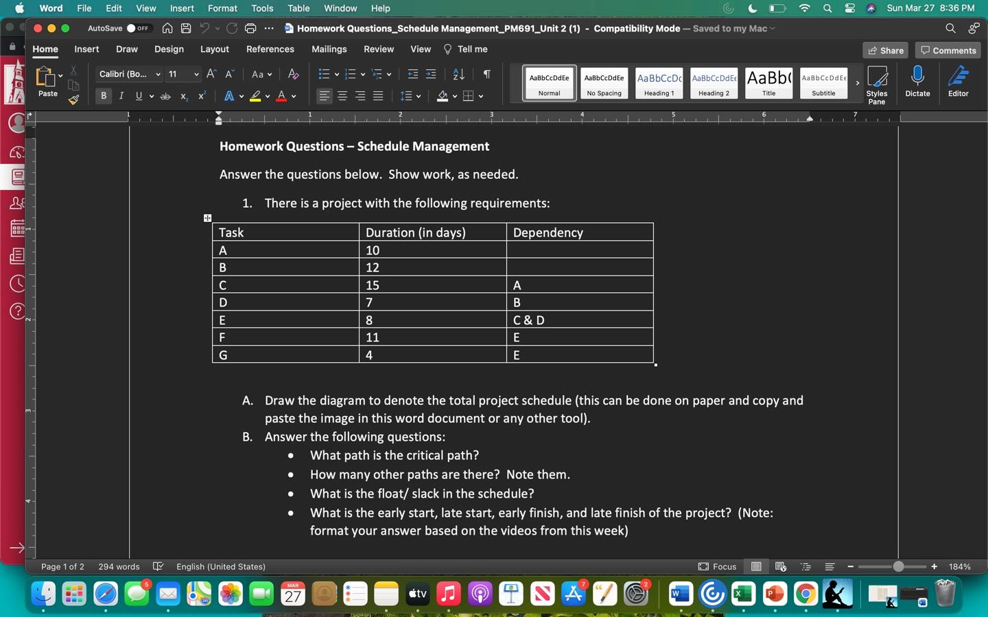Solved Word File Edit View Insert Sun Mar 27 8:36 PM | Chegg.com