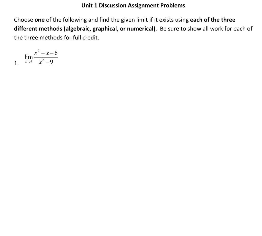 Solved Unit 1 Discussion Assignment Problems Choose one of | Chegg.com