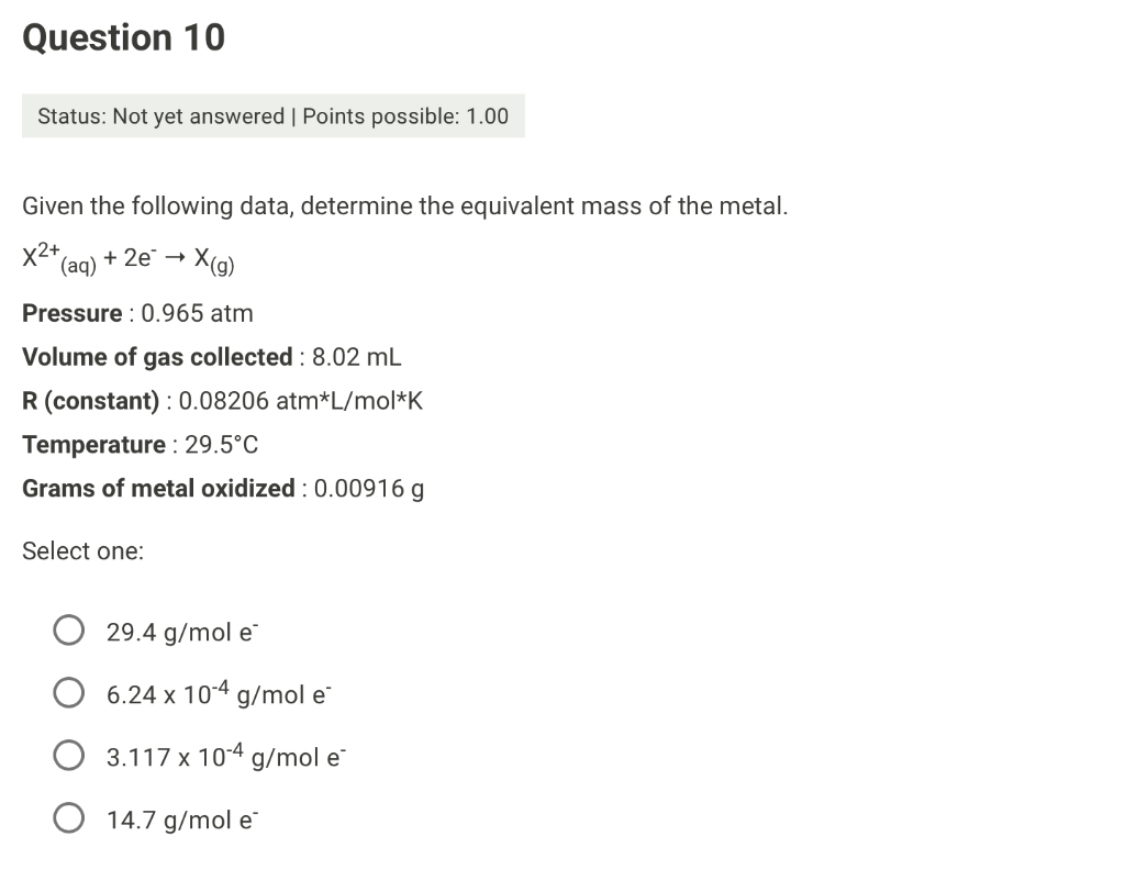 Solved Status: Not yet answered I Points possible: 1.00 | Chegg.com