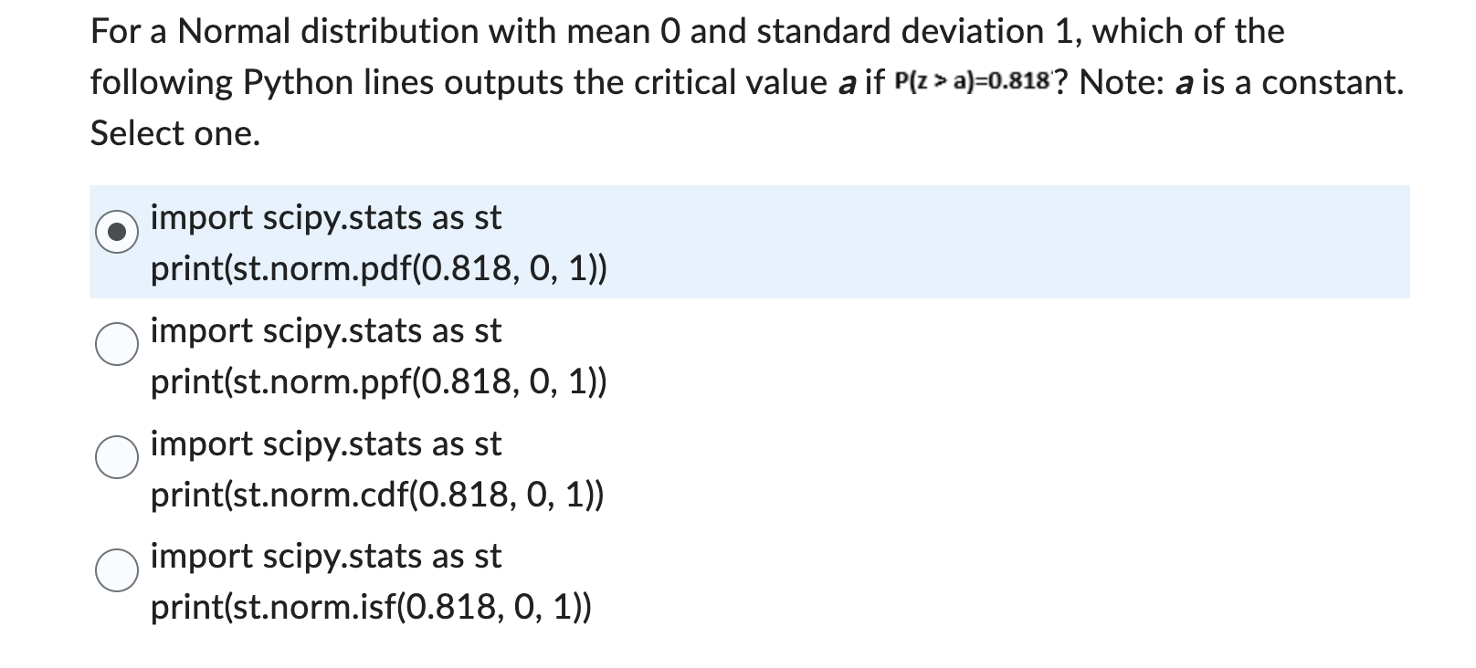 Solved For a Normal distribution with mean 0 and standard | Chegg.com