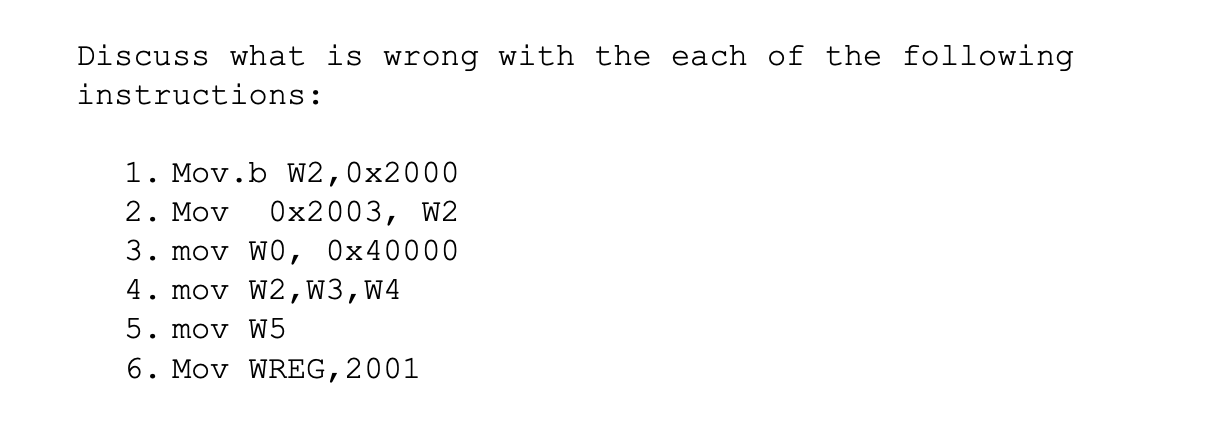 Solved Given the following registers and memory contents, | Chegg.com