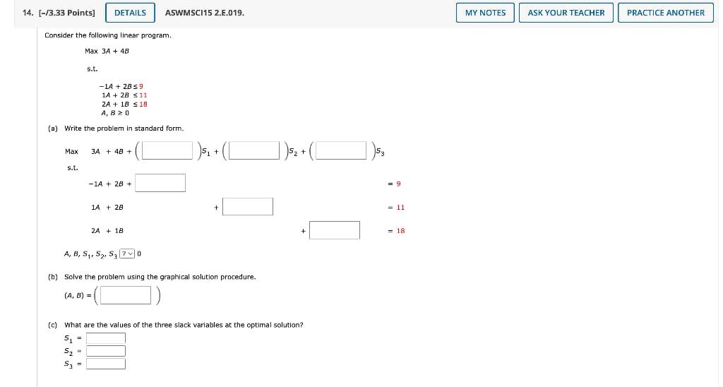 Solved 14. (-13.33 Points] DETAILS ASWMSC115 2.E.019. MY | Chegg.com