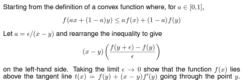 Solved Starting from the definition of a convex function | Chegg.com