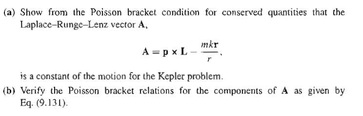 Solved (a) Show from the Poisson bracket condition for | Chegg.com