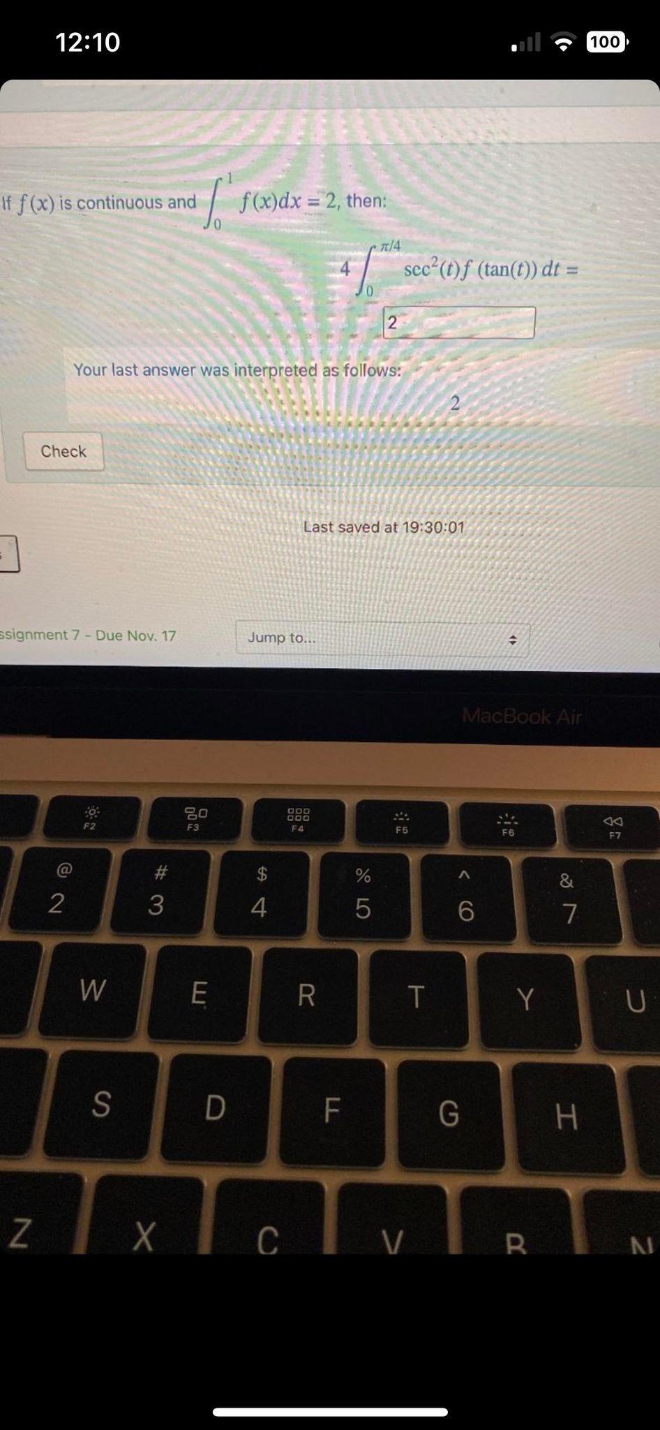 Solved is continuous and ∫01f(x)dx=2, then: | Chegg.com