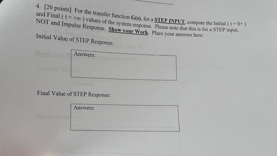 Solved For problems 1-4, Consider the following Transfer | Chegg.com
