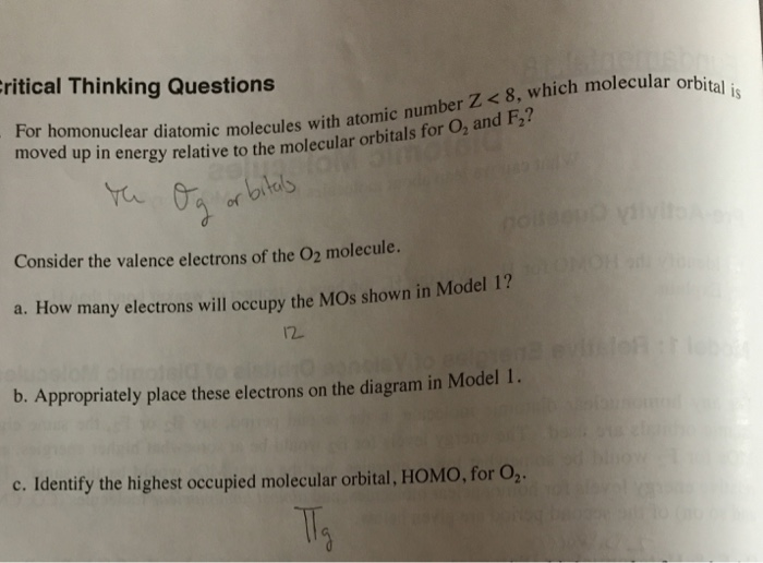 Solved Explain el 1: Relative Energies of Valence Orbitals | Chegg.com