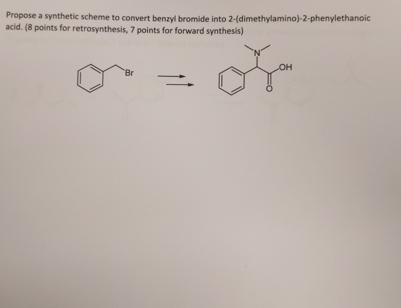 Solved Propose a synthetic scheme to convert benzyl bromide | Chegg.com