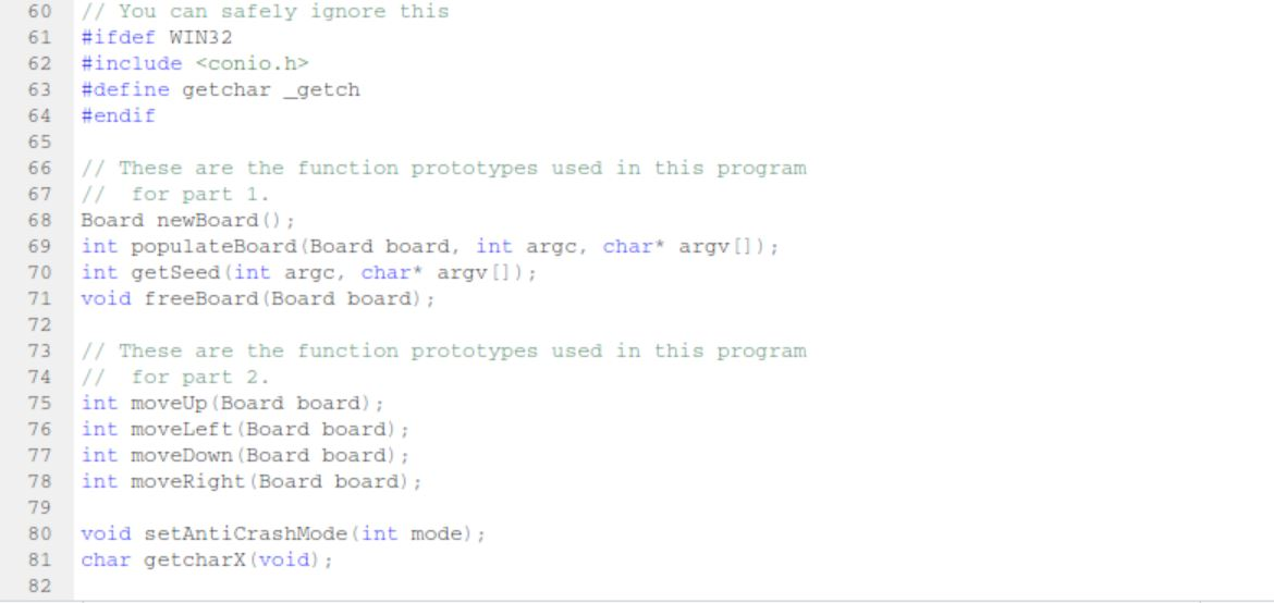 Solved #C language programming task. Making the 2048 game in | Chegg.com