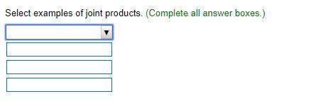 Solved Select examples of joint products. (Complete all | Chegg.com