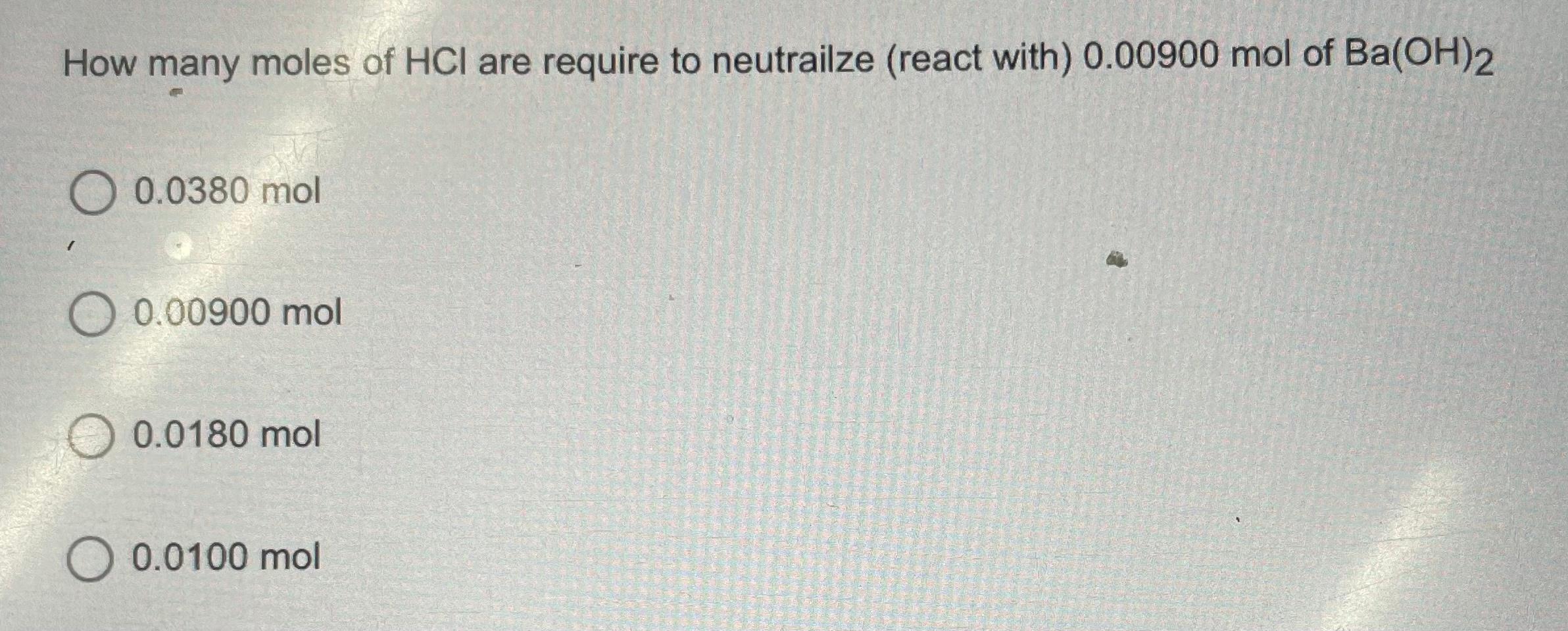 Solved How many moles of Ba(OH)2 are in 30.00 mL of 0.300M | Chegg.com