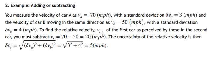Solved Uncertainty propagation: Addition and subtraction | Chegg.com