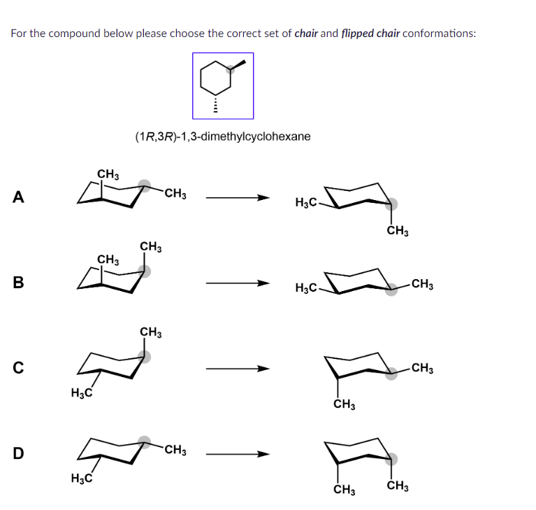 1 3 Dimethylcyclohexane Chair Conformations