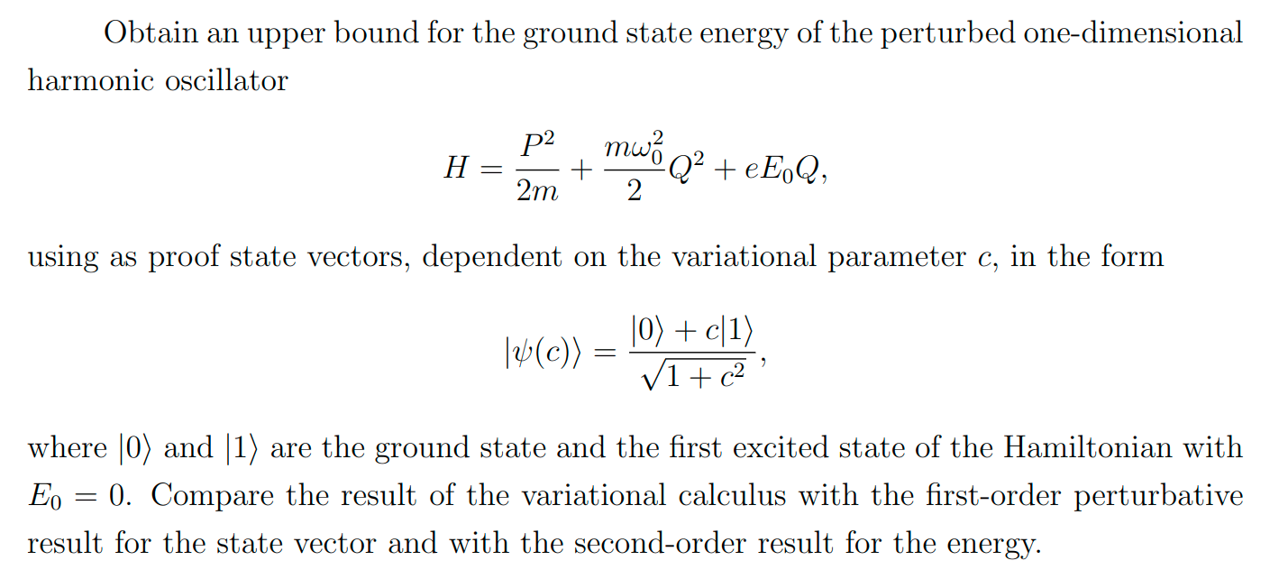 Solved Obtain an upper bound for the ground state energy of | Chegg.com