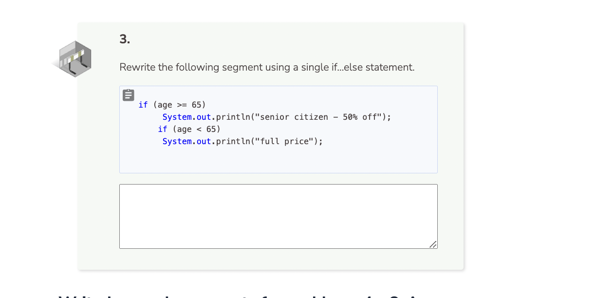 Solved 3. Rewrite the following segment using a single | Chegg.com