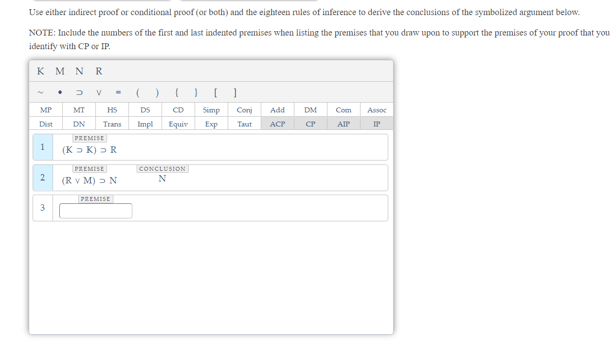 Solved Use either indirect proof or conditional proof (or | Chegg.com