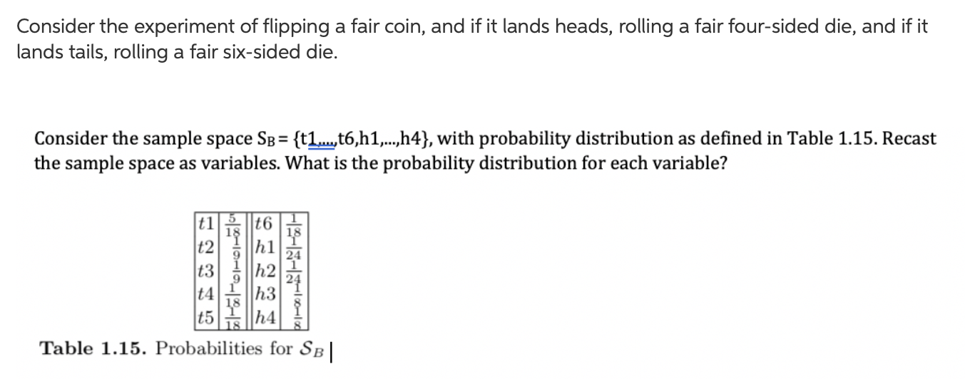 Consider the experiment of flipping a fair coin, and | Chegg.com