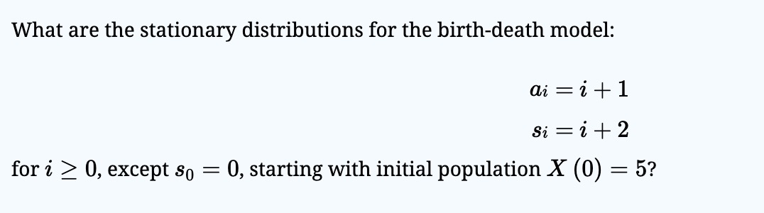 Solved What are the stationary distributions for the | Chegg.com