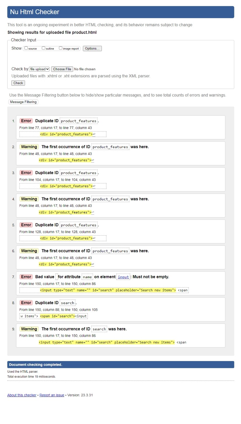 Solved can somebody please fix my html and post the final | Chegg.com