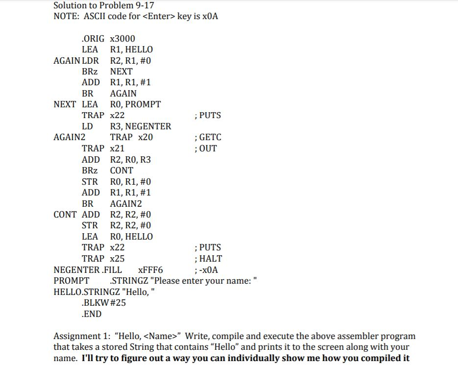 Solution to Problem 9-17 NOTE: ASCII code for key is | Chegg.com