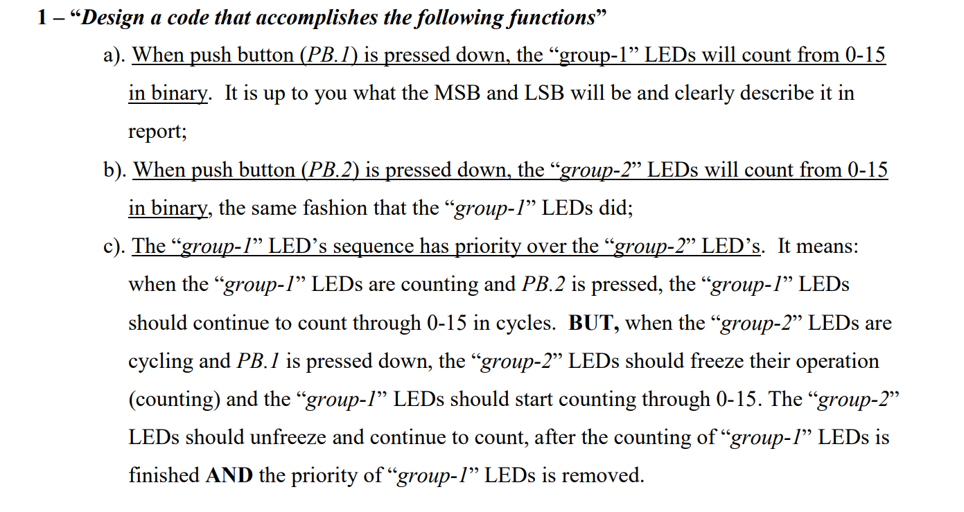Solved The program has to be done in the arduino uno | Chegg.com