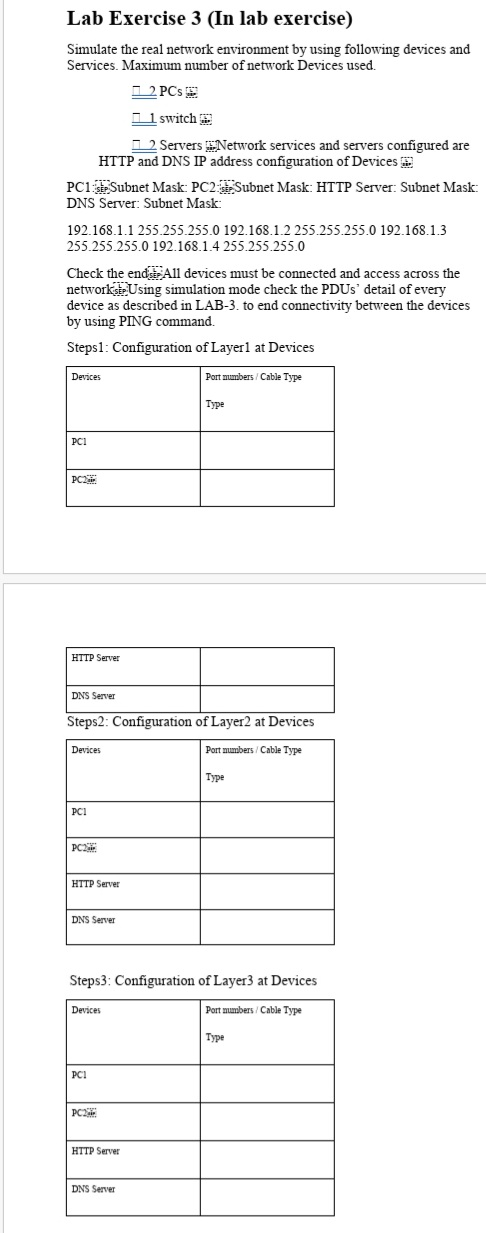 Lab Exercise 3 (In lab exercise) Simulate the real | Chegg.com