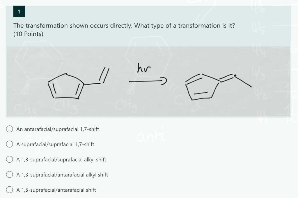 Solved 1 The transformation shown occurs directly. What type | Chegg.com