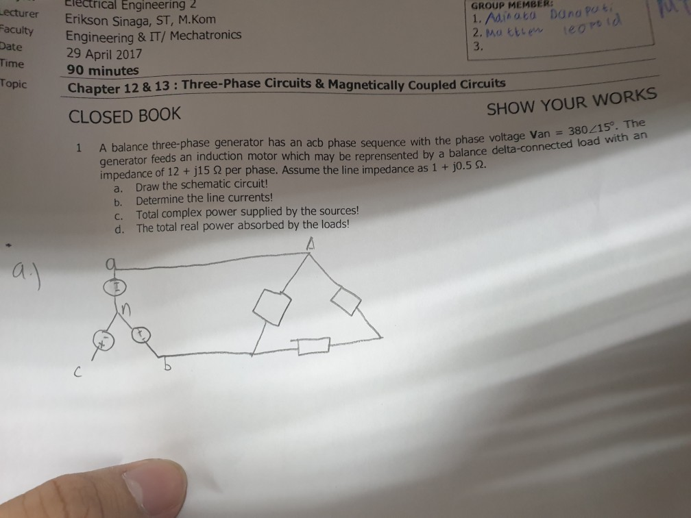 Solved lectrical Engineering 2 Erikson Sinaga, ST, M.Kom | Chegg.com
