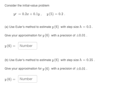 Solved Consider the initial-value problem yl = 0.24 +0.ly, | Chegg.com