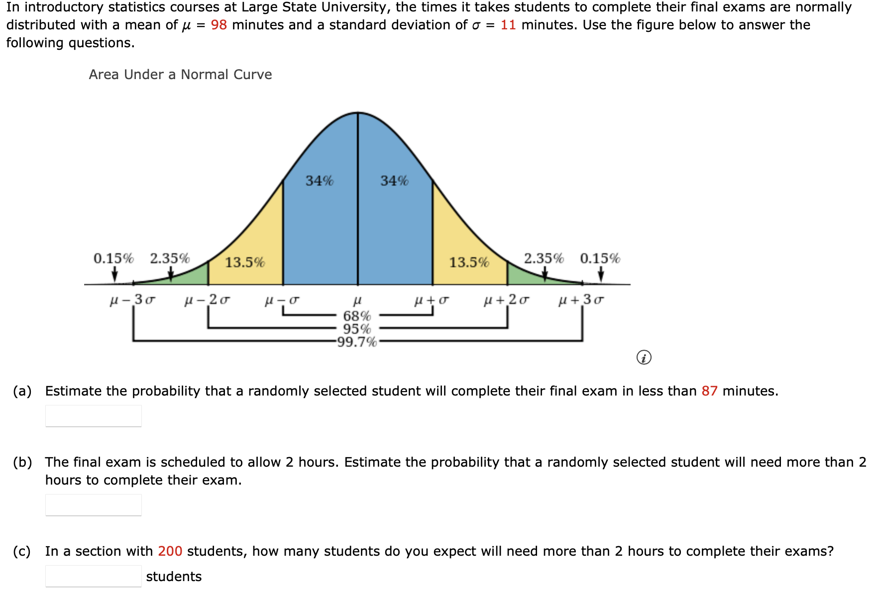 Solved In introductory statistics courses at Large State | Chegg.com