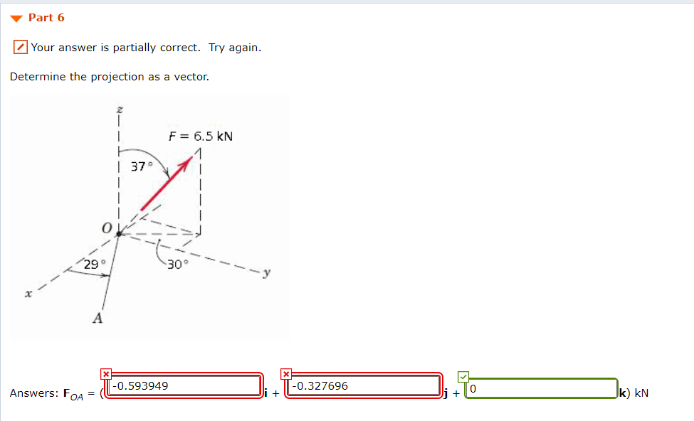Solved Part 6 Your Answer Is Partially Correct Try Again