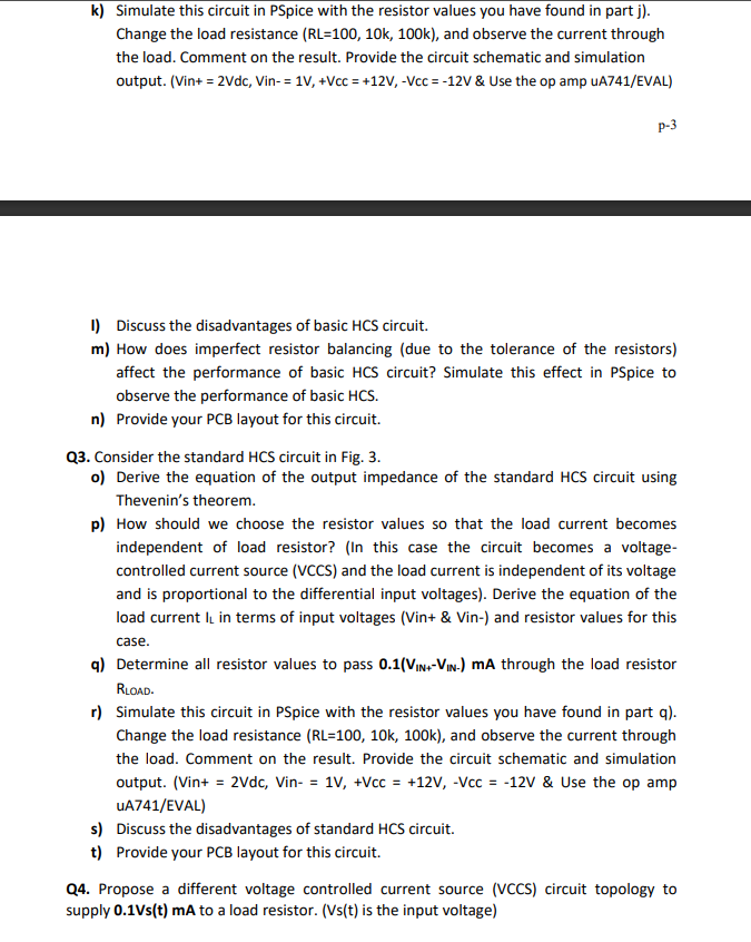 Solved A. Howland Current Source In some applications, we | Chegg.com