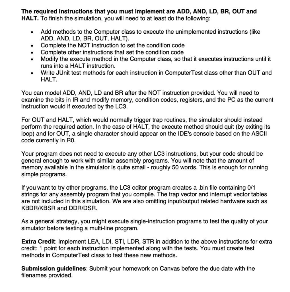 Solved Simulator Instructions: Use the starter code provided | Chegg.com