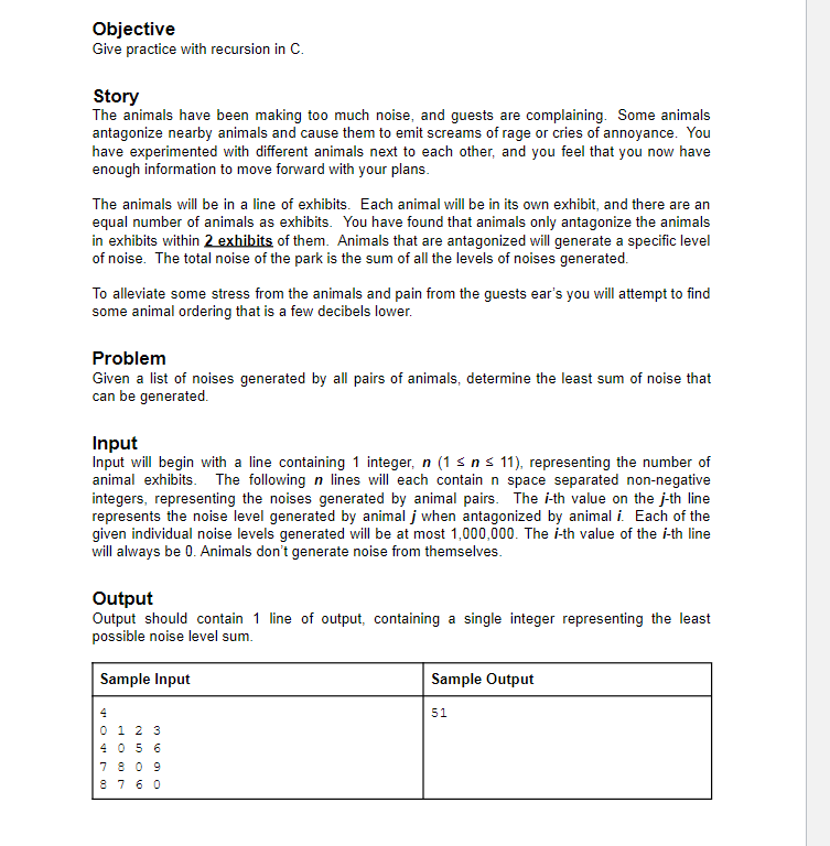Solved Objective Give Practice With Recursion In C Story 2491