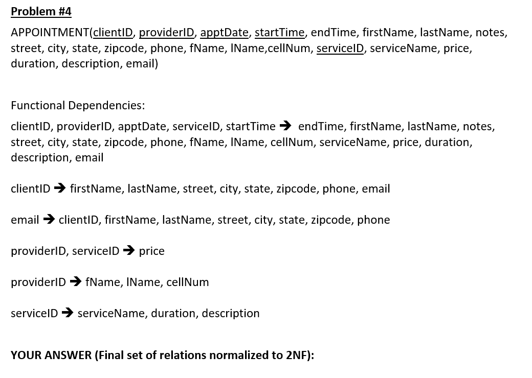 Solved Given the original relation and functional | Chegg.com