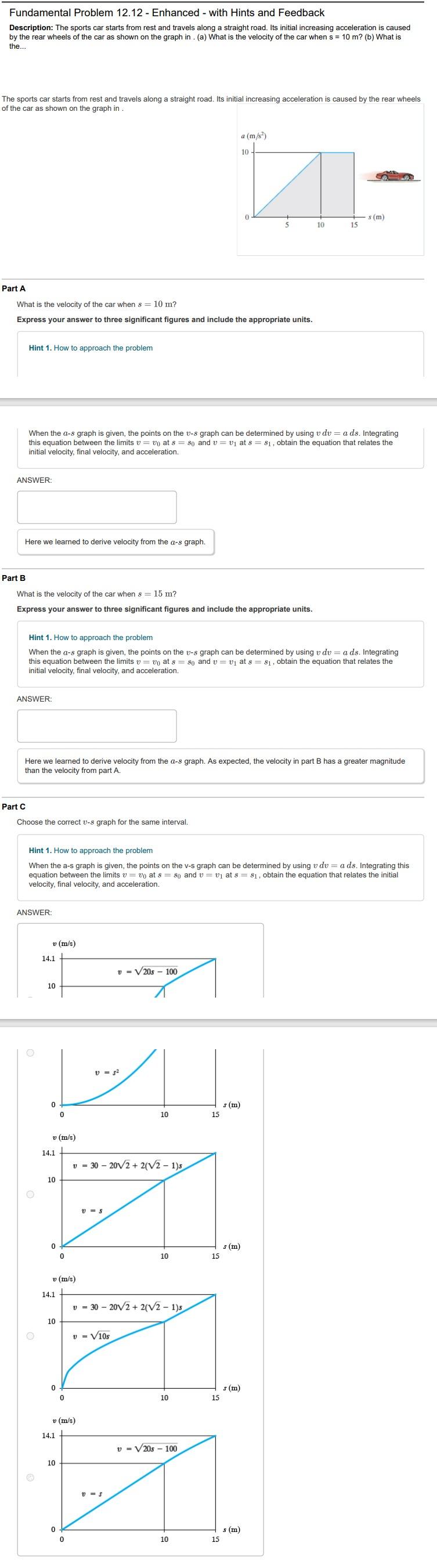 Solved Fundamental Problem 12.12 - Enhanced - with Hints and | Chegg.com